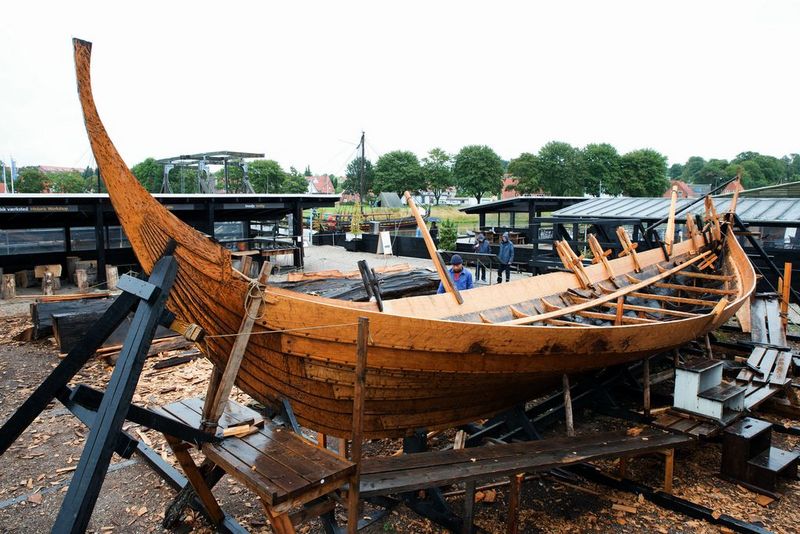 The Vikings used iron rivets and roves when they build their ships.